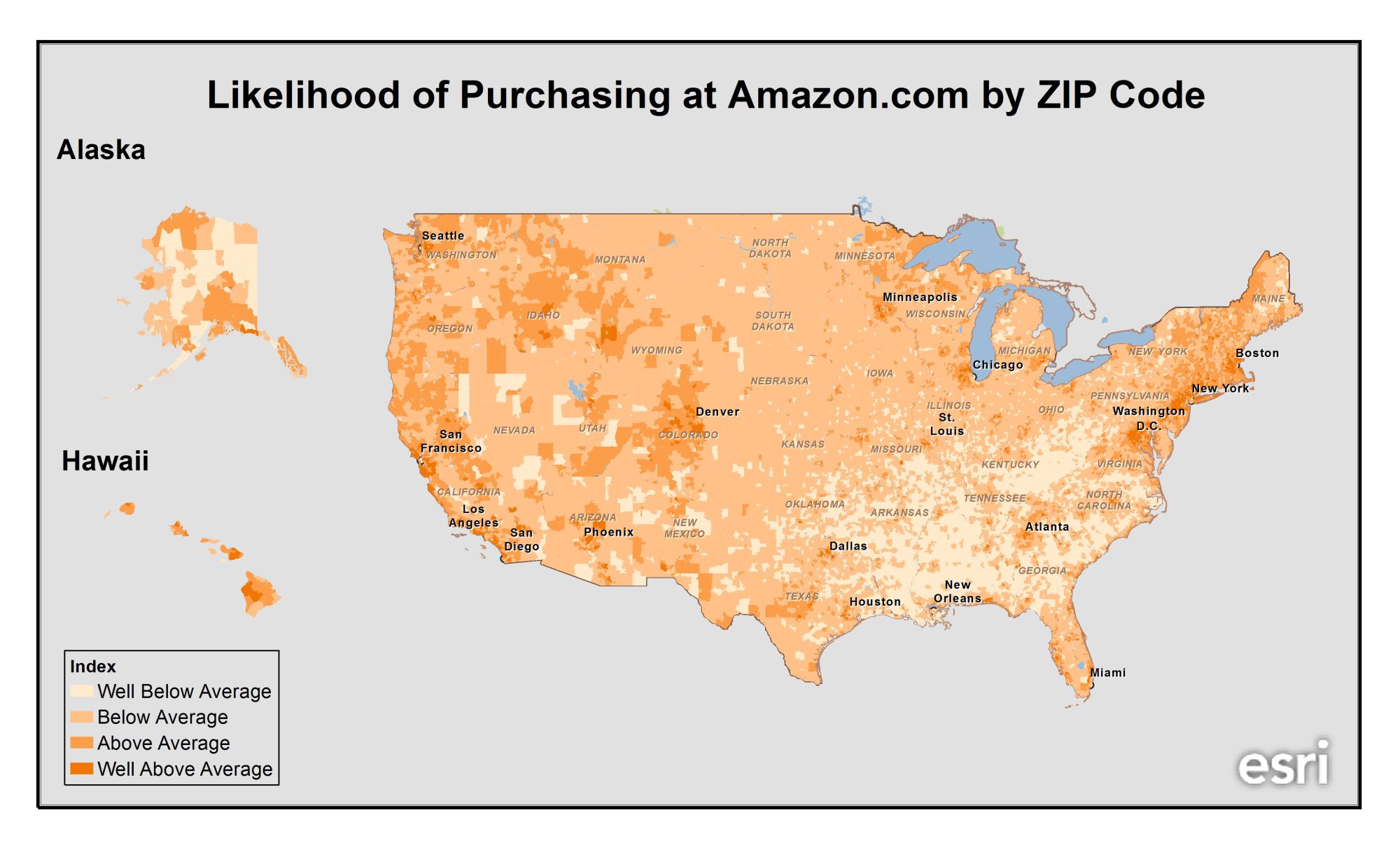 Amazon.com Customers By Zip Code [MAP]