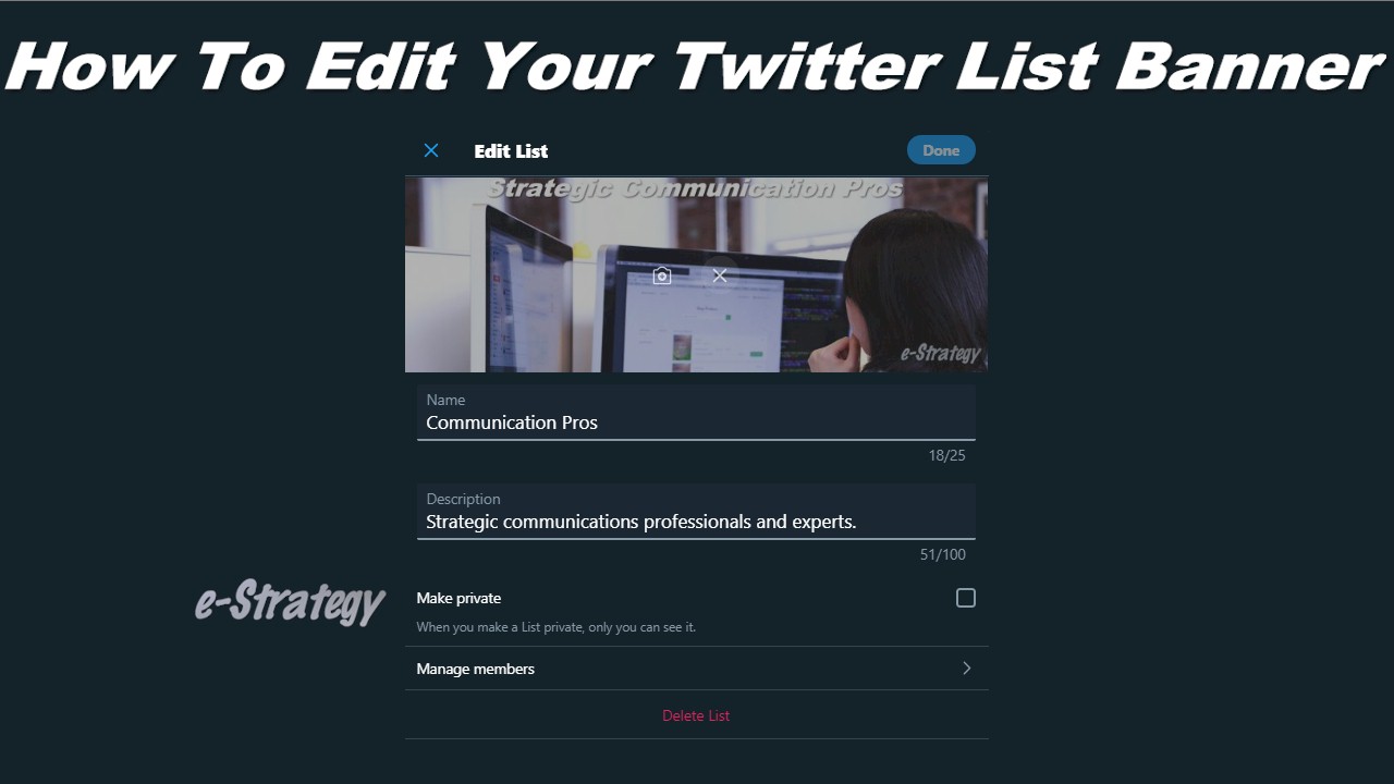 How To Customize Your Twitter List Cover Photo